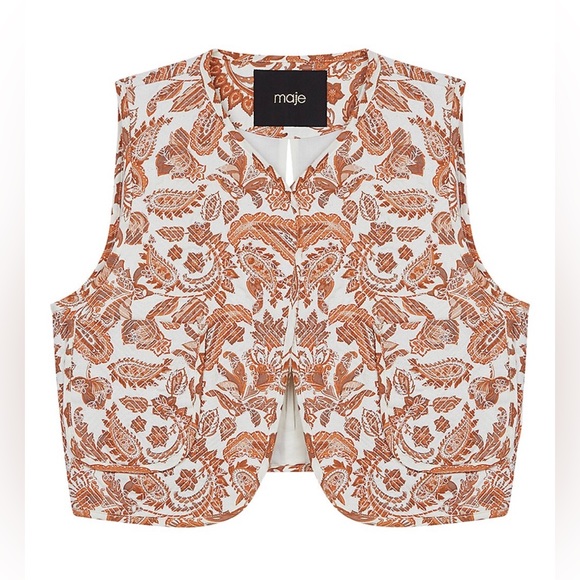 Maje | Tops | Majeveracota Paisley Linenblend Vest | Poshmark